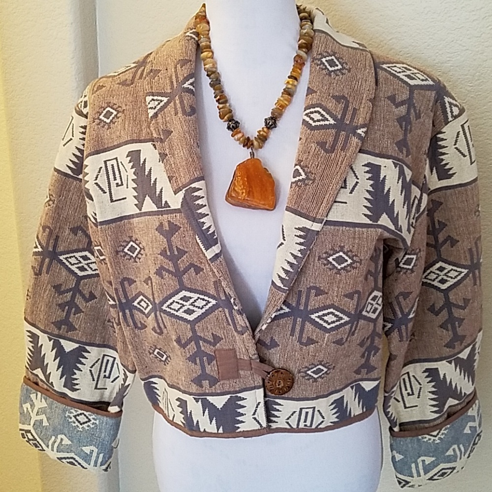 Flashback Cotton Tribal Jacket - Gem